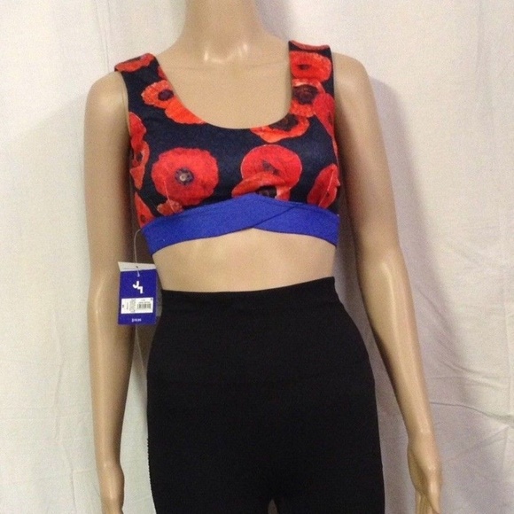 Intimates & Sleepwear | Womens Poppy Print Performance Sports Bra ...